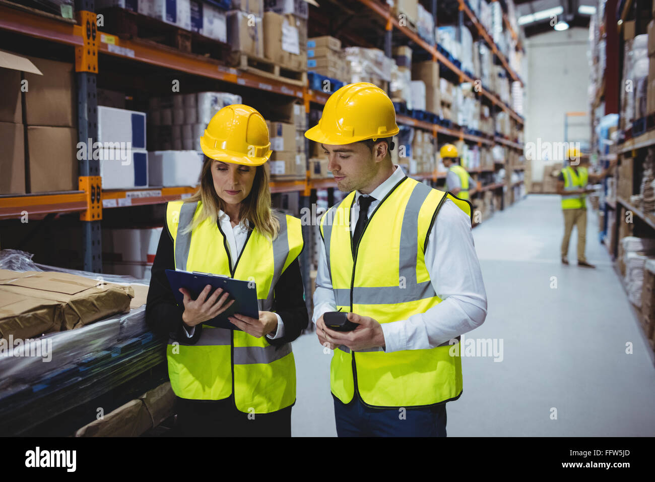 Portrait of warehouse managers Stock Photo - Alamy
