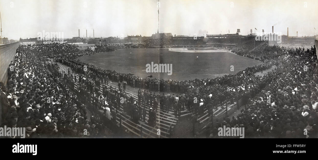 WORLD SERIES, 1906. /nA view from the left-field stands of the sixth ...