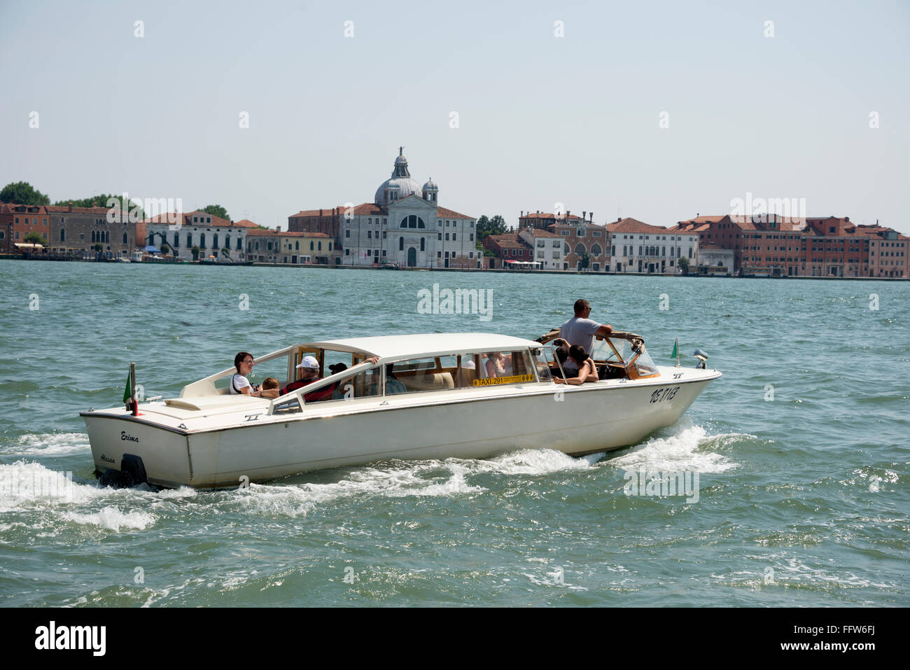 Water taxis on the Venetian Lagoon in Venice, Italy Stock Photo - Alamy