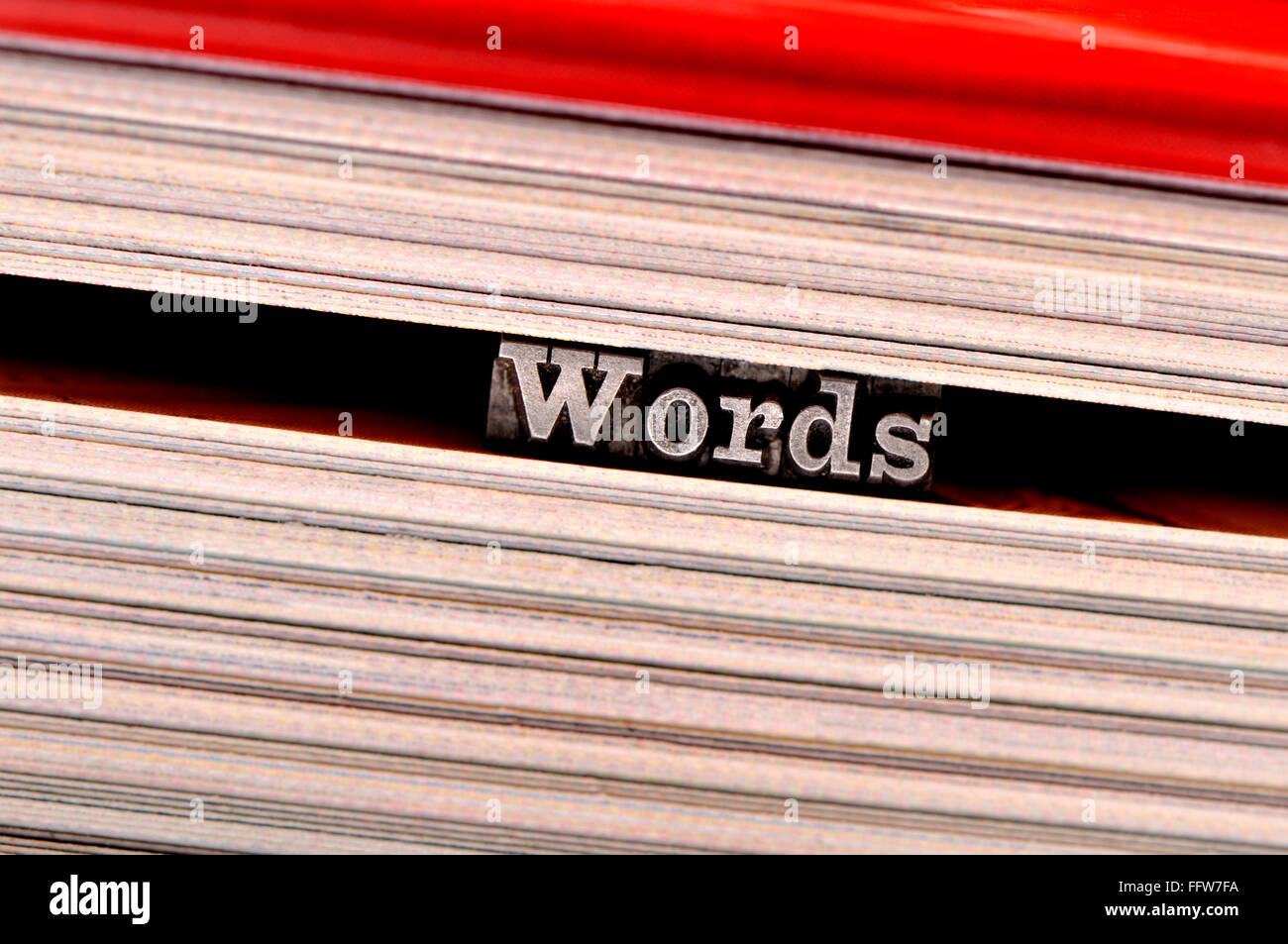 Letterpress characters spelling out WORDS Stock Photo - Alamy