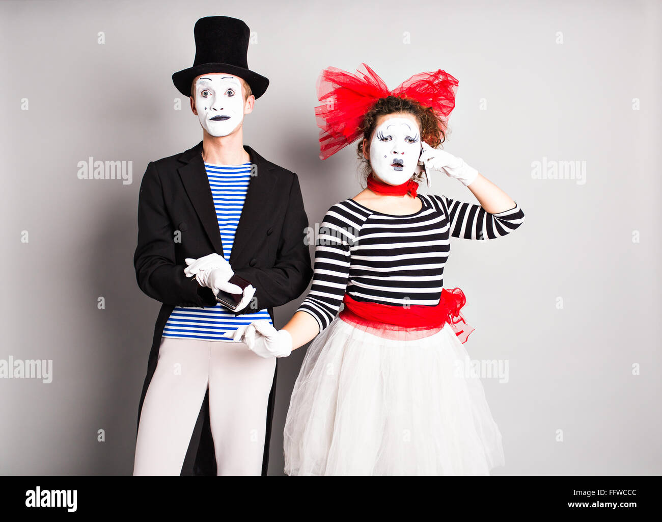 Funny couple mimes taking hi-res stock photography and images - Alamy