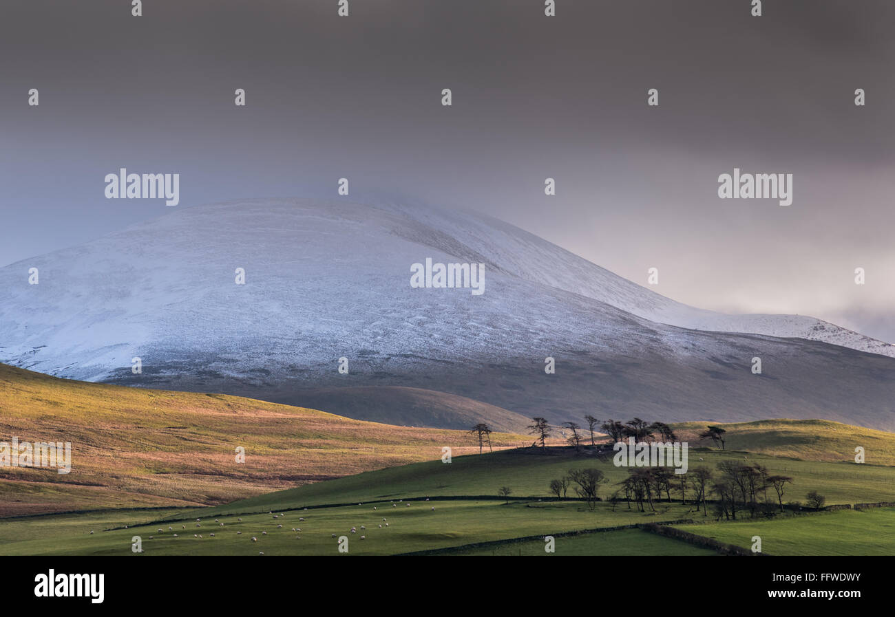 Castle How and Skiddaw from the Uldale Road Stock Photo - Alamy