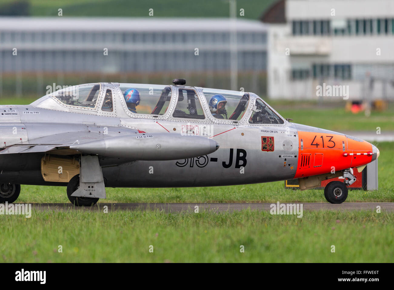 Fouga CM-170R Magister jet trainer F-AZPZ Stock Photo - Alamy