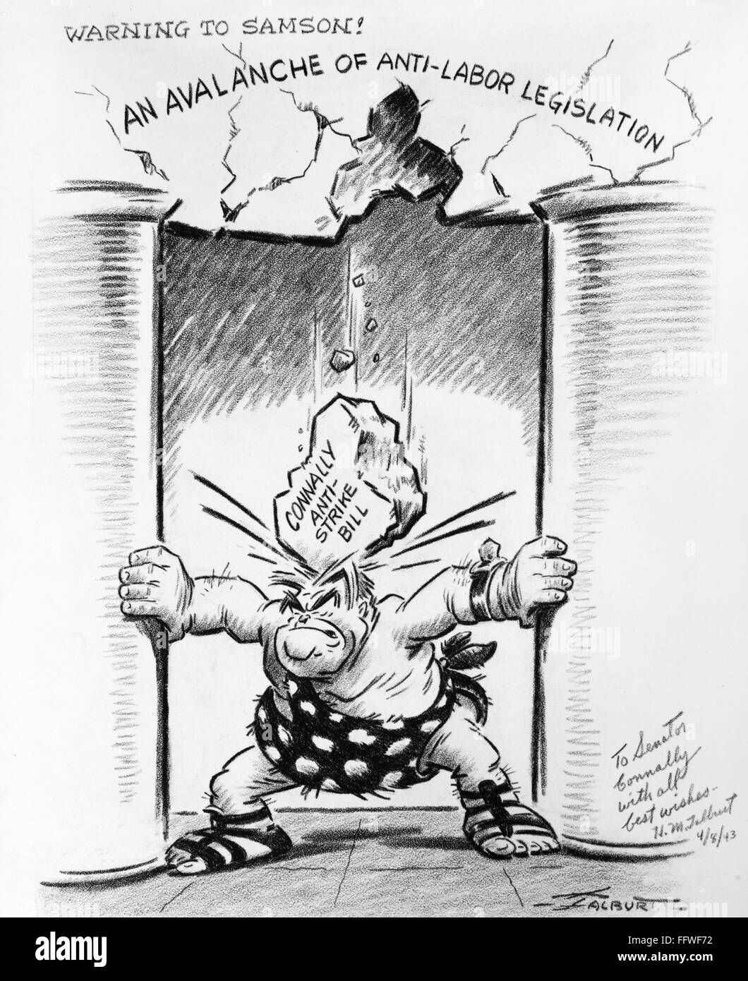 SMITH-CONNALLY ACT, 1943. /n'Warning to Samson.' Labor leader John L ...