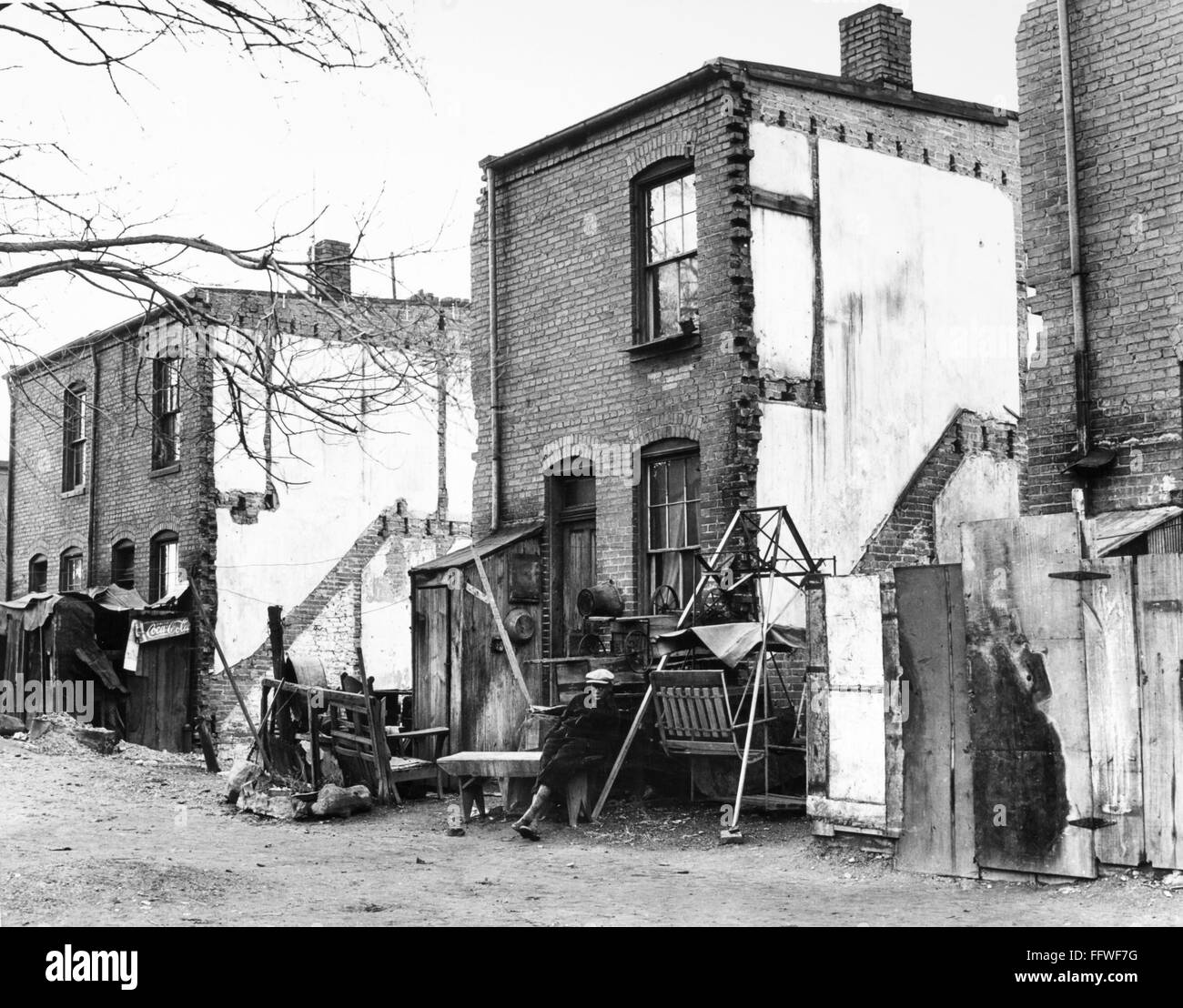 WASHINGTON D.C. SLUM, 1936. /nNavy Place. Photograph, 1936 Stock Photo ...