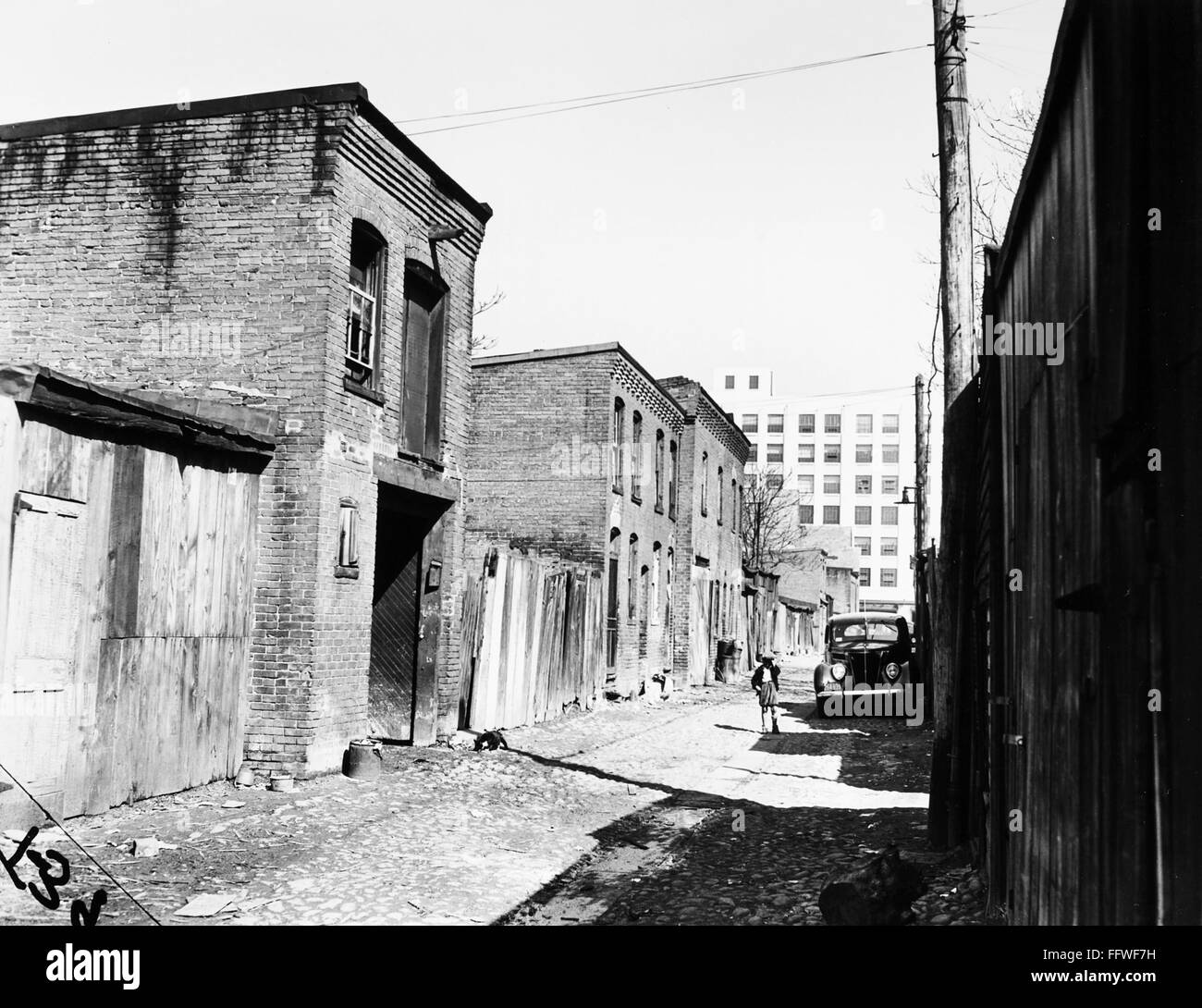 WASHINGTON D.C. SLUM, 1930s. /nAn alley near the Treasury Department's ...