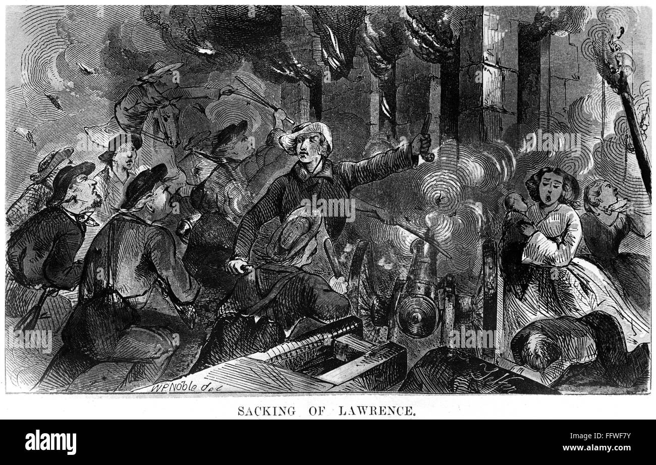 KANSAS: LAWRENCE, 1856. /nThe sacking of the Free Soil capital of ...