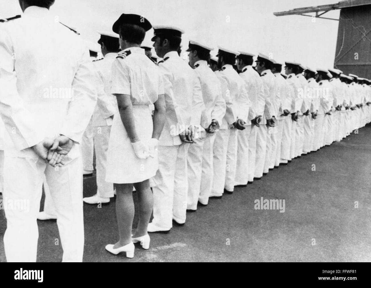AUSTRALIA: WOMAN SAILOR. /nSenior nurse Iris Jones on parade with other ...