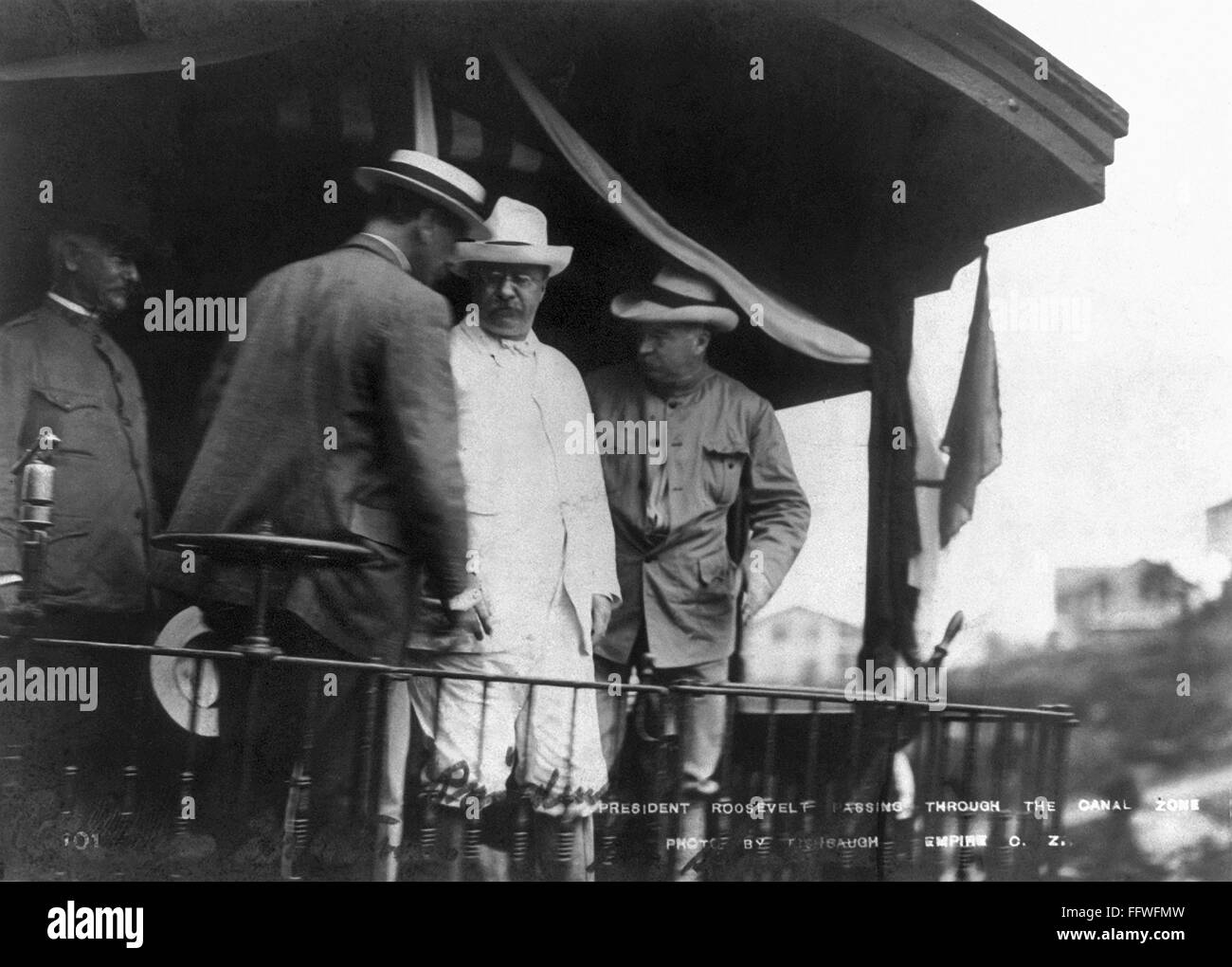 ROOSEVELT: PANAMA CANAL. /nPresident Theodore Roosevelt in the Panama ...