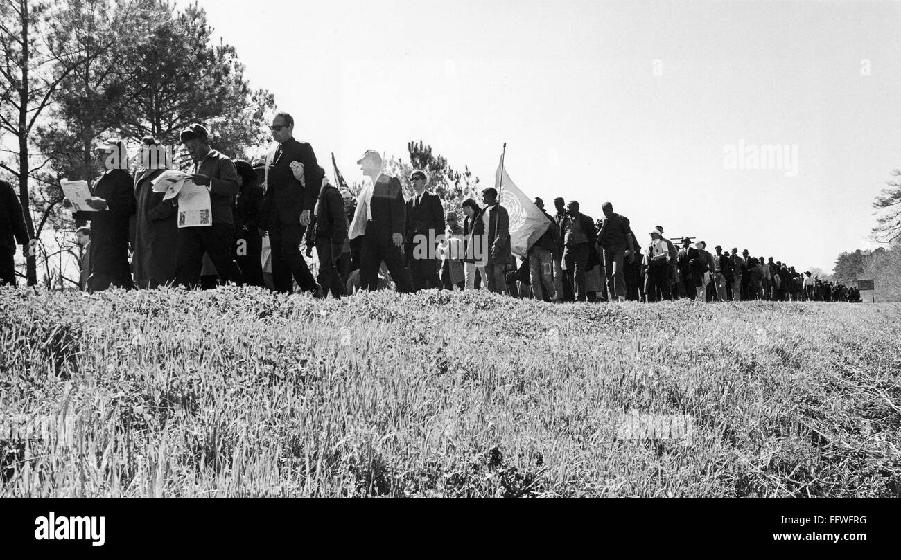 MONTGOMERY MARCH, 1965. /nParticipants in the voting rights ...
