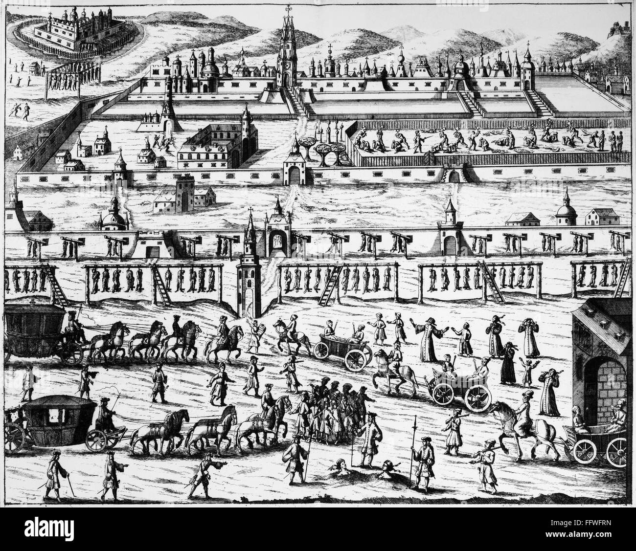 RUSSIA: STRELTSY UPRISING. /nThe execution of members of the Streltsy ...