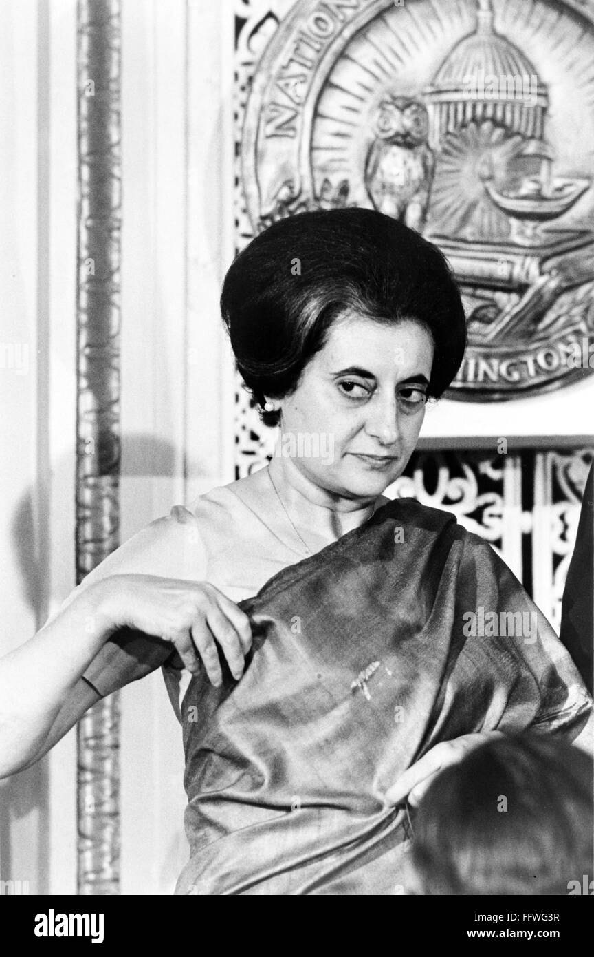 INDIRA NEHRU GANDHI /n(1917-1984). Indian political leader ...