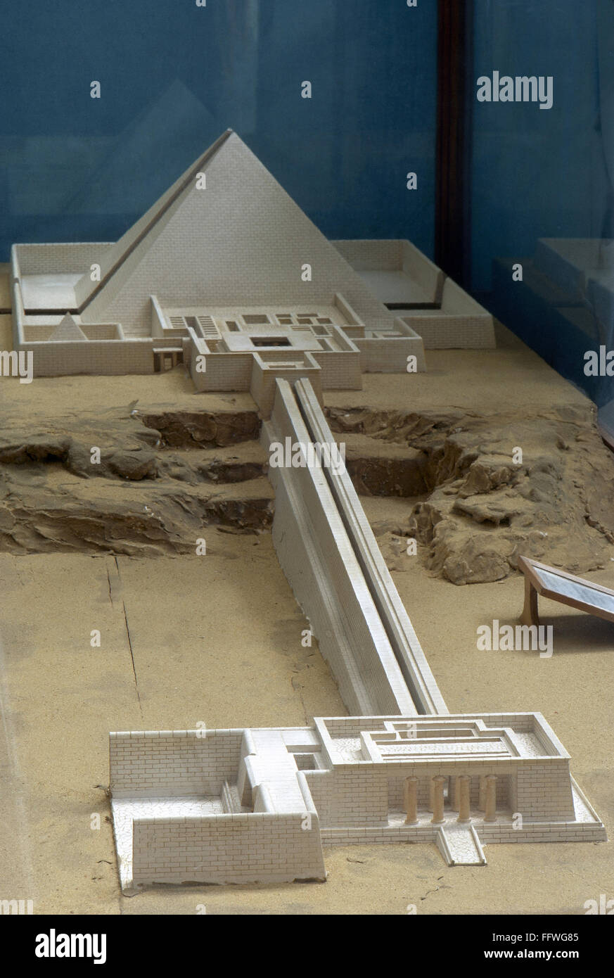 EGYPT: SAHURE PYRAMID. /nModel from the Cairo Musuem in Egypt ...