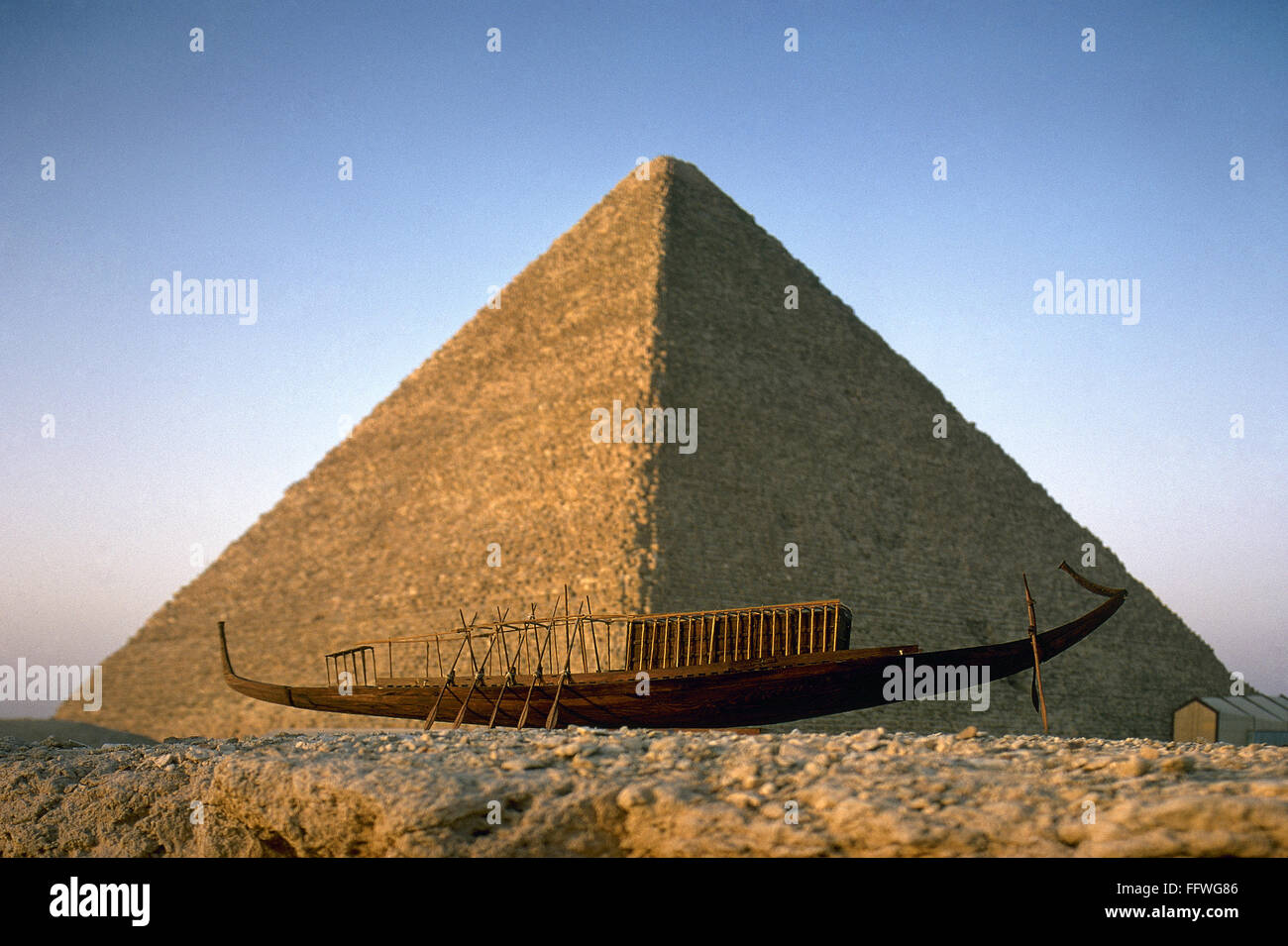 EGYPT: CHEOPS PYRAMID. /nA view of the Great Pyramid of Cheops in Giza ...