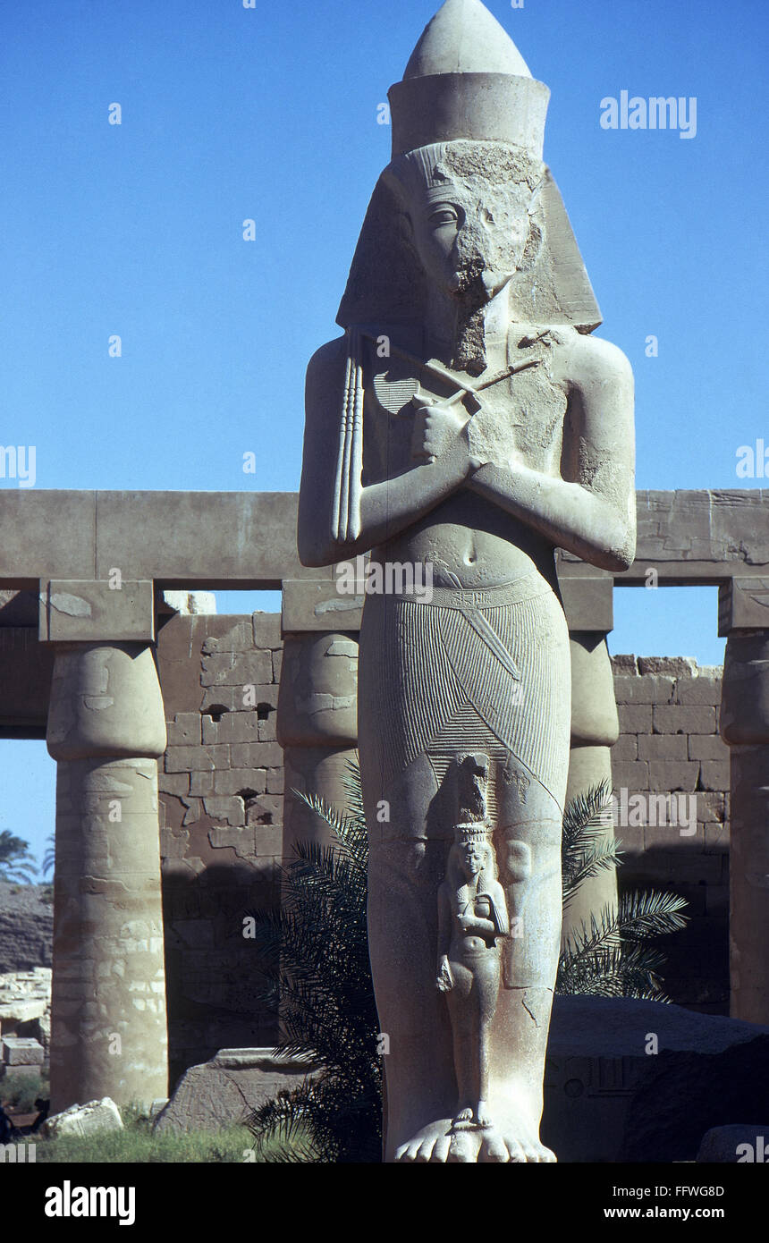 EGYPT: RAMESSES II. /nColossal statue of Ramesses II, pharaoh of the ...