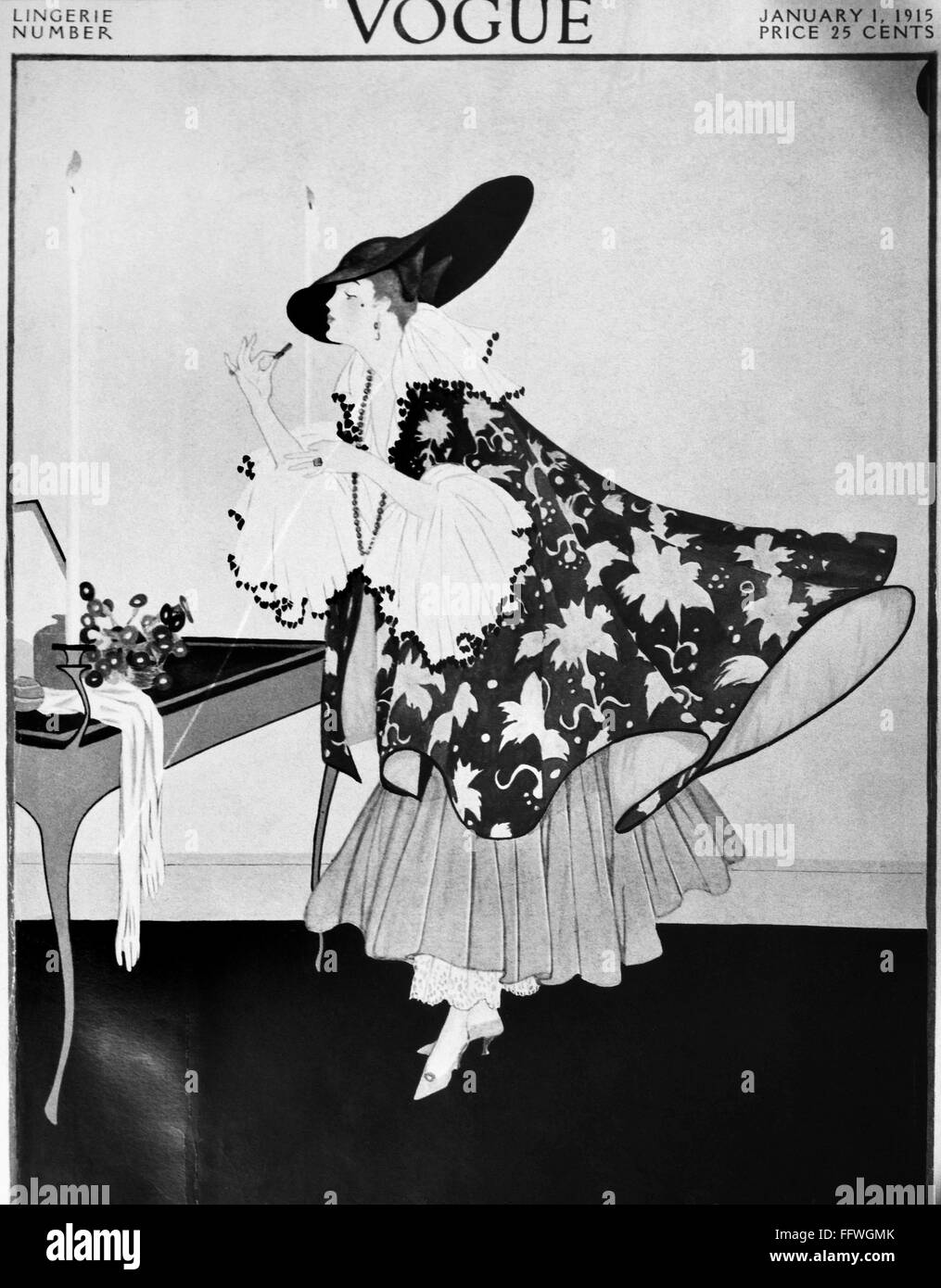 VOGUE MAGAZINE, 1915. /nCover of the 1 January 1915 issue of 'Vogue ...