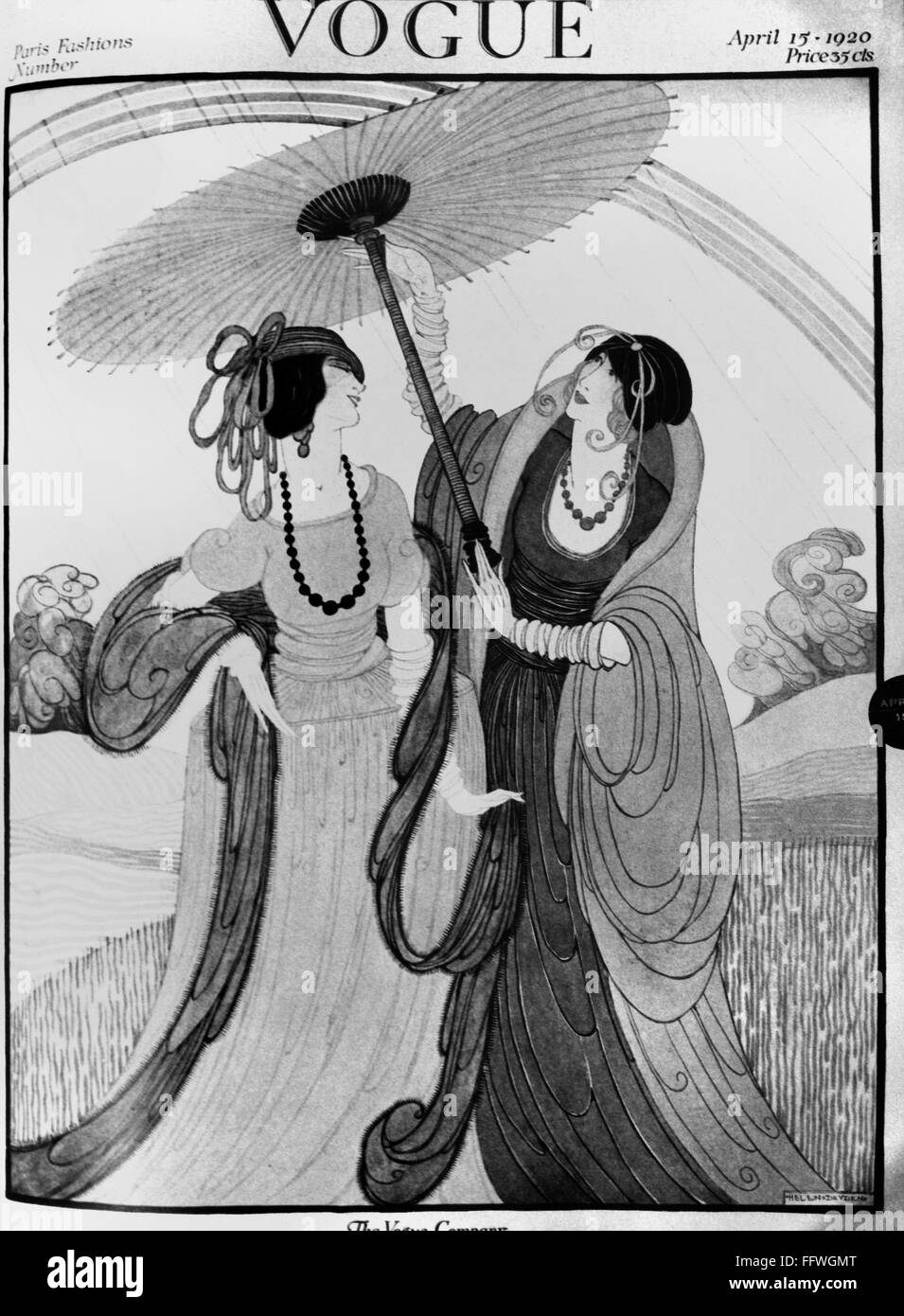 VOGUE MAGAZINE, 1920. /nCover of the 15 April 1920 issue of the ...