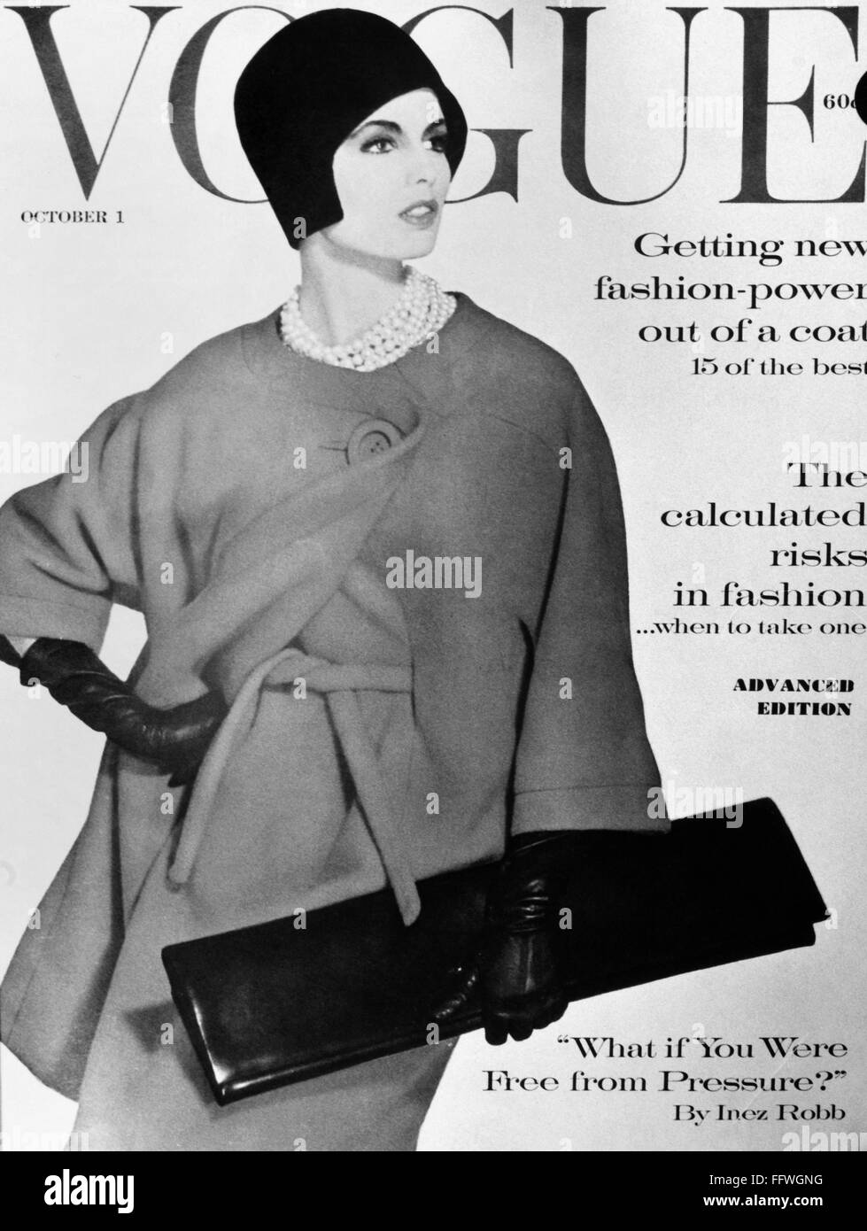 VOGUE MAGAZINE, 1960. /nCover of the 1 October 1960 issue of the ...