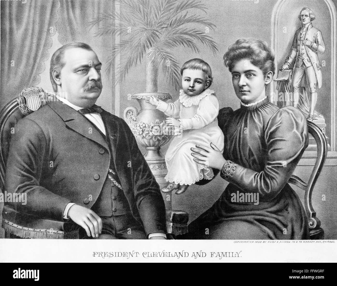 Lithograph american president cleveland hi-res stock photography and ...