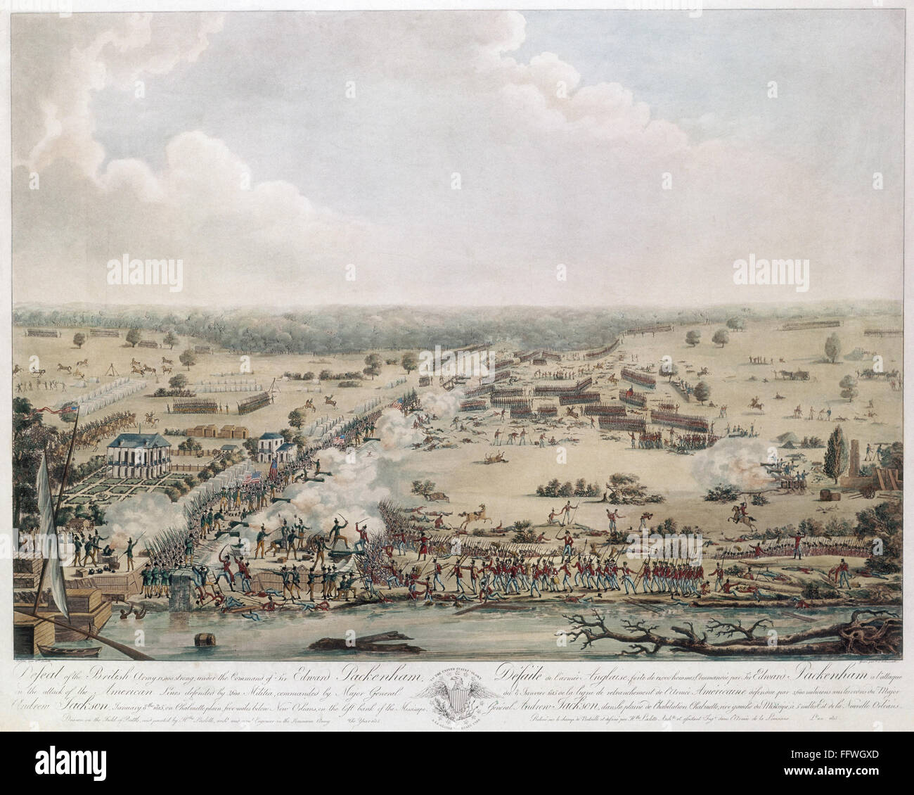 BATTLE OF NEW ORLEANS. /nDefeat of the British Army by American troops ...