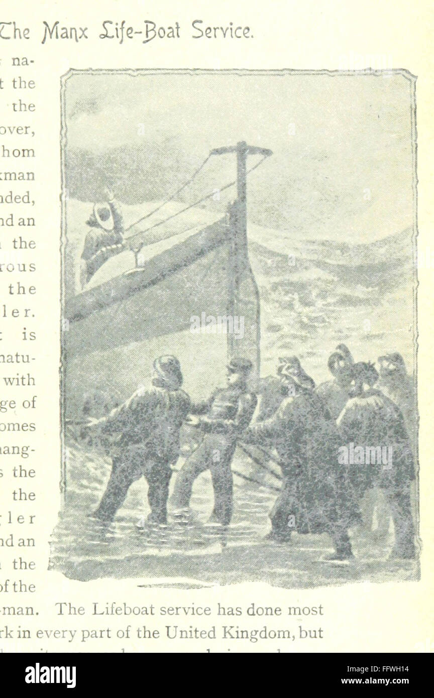 This vintage book depicts daily life on the Isle of Man, featuring ...