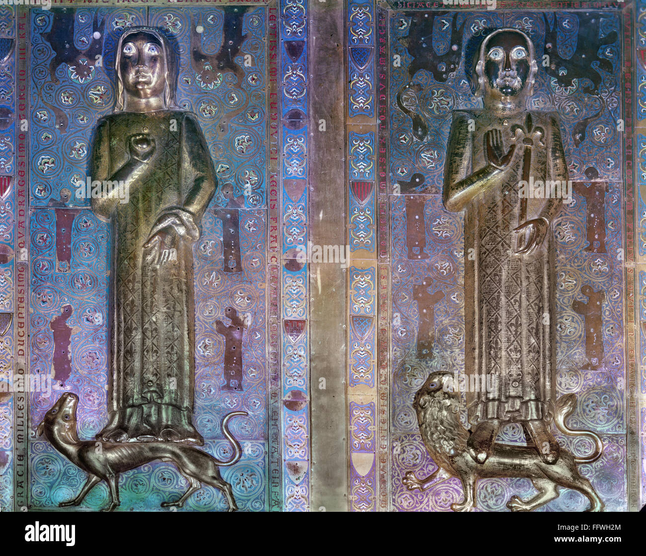 FRANCE: ROYAL TOMBS. /nThe tombs of Blanche of France (left) and Jean ...