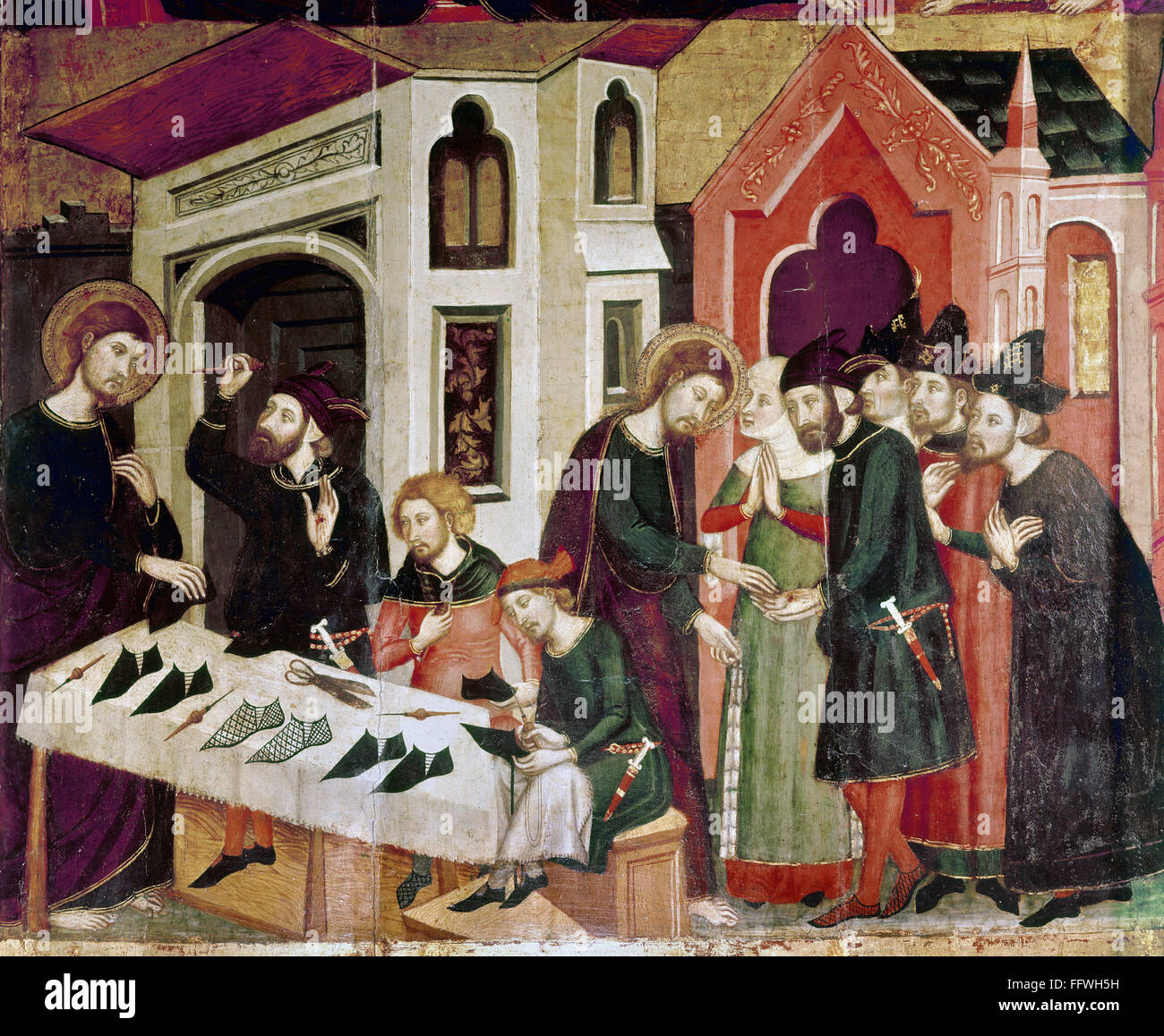 SAINT MARK & SHOEMAKERS. /nSaint Mark visiting a shoemakers workshop in ...