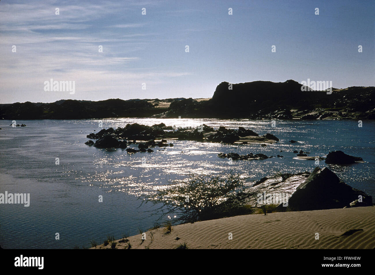 SUDAN: NILE CATARACT. /nA view of the third cataract of the Nile River ...
