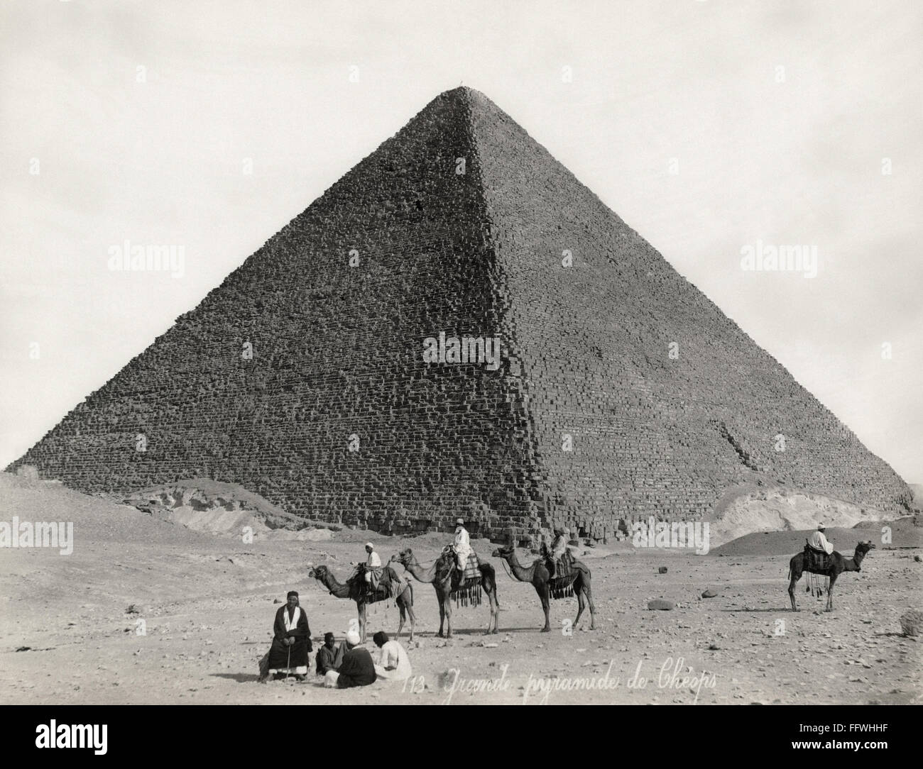 EGYPT: CHEOPS PYRAMID. /nView of the Great Pyramid of Cheops at Giza ...