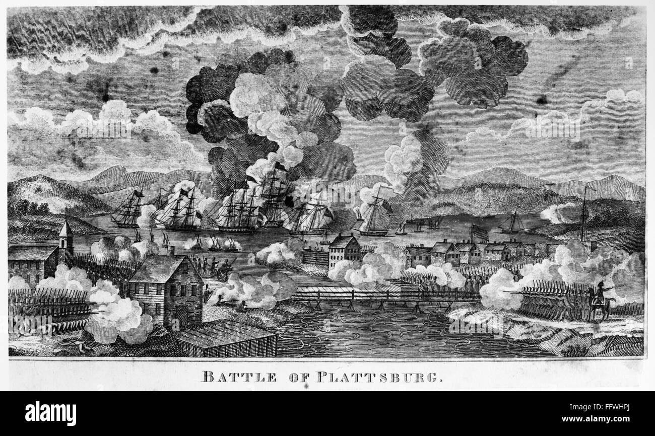 WAR OF 1812: PLATTSBURGH. /nAmerican and British forces at the Battle ...