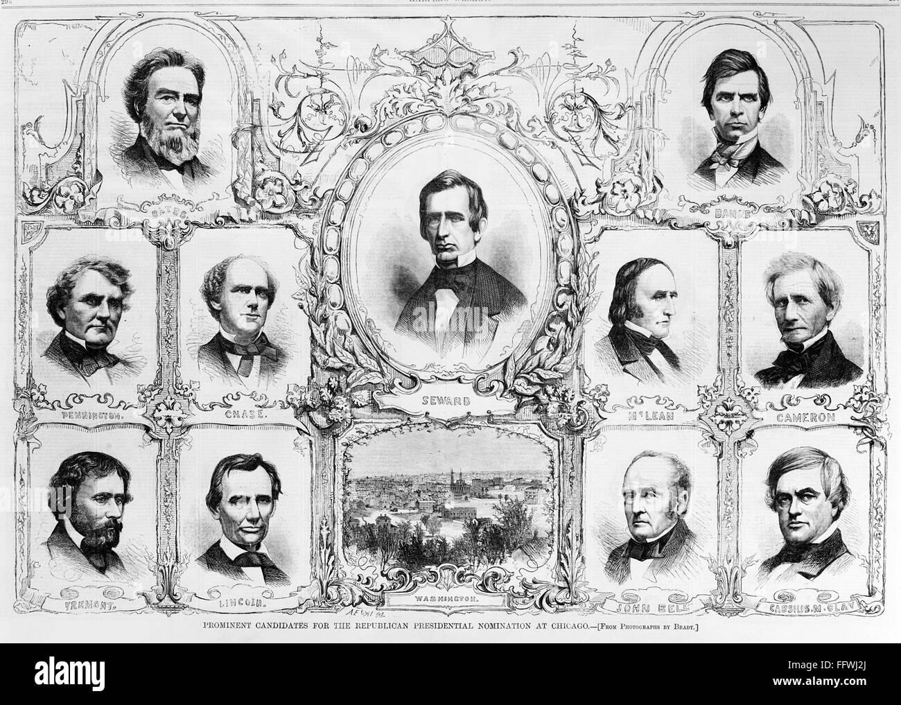 PRESIDENTIAL CAMPAIGN, 1860. /n'Prominent Candidates for the Republican ...