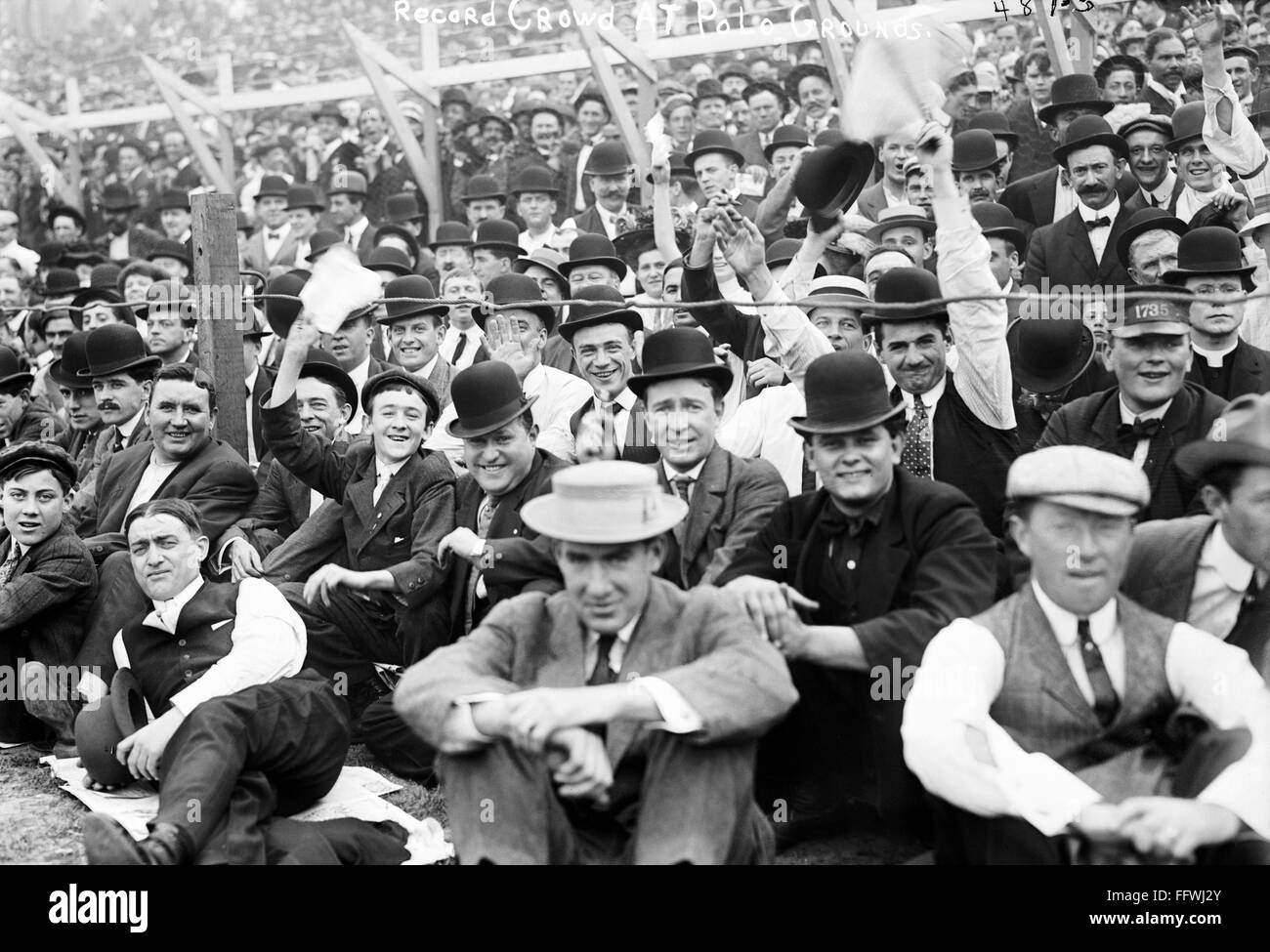 BASEBALL: PLAYOFF, 1908. /nCrowds attending the one-game playoff ...