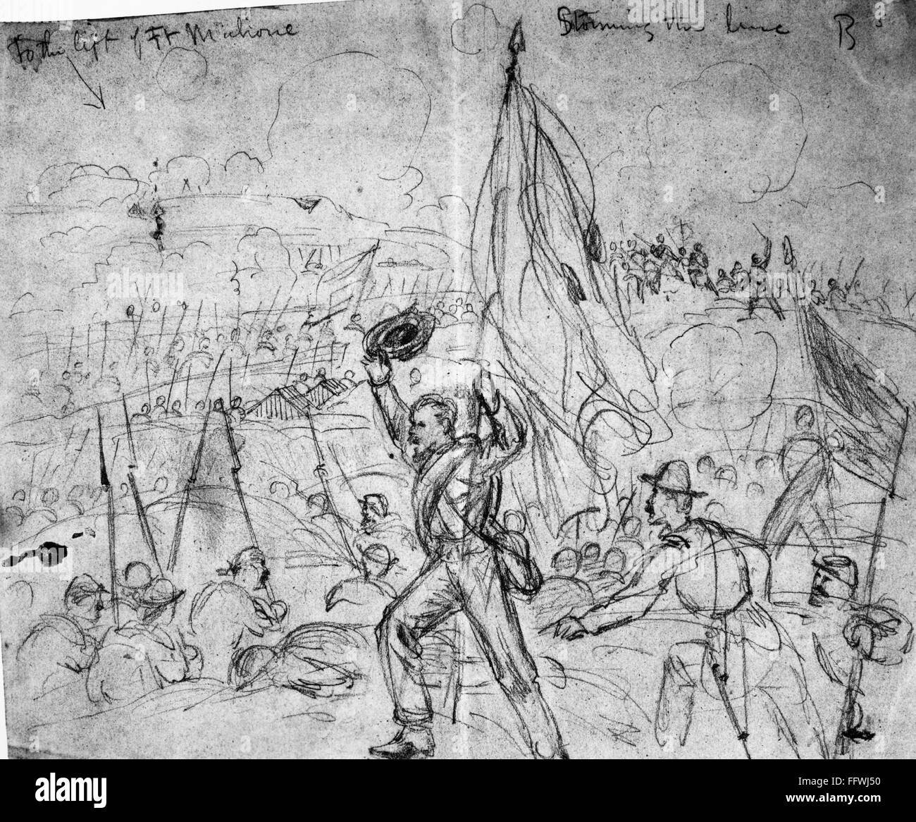 CIVIL WAR: PETERSBURG. /nUnion soldiers, besieging Petersburg, Virginia ...