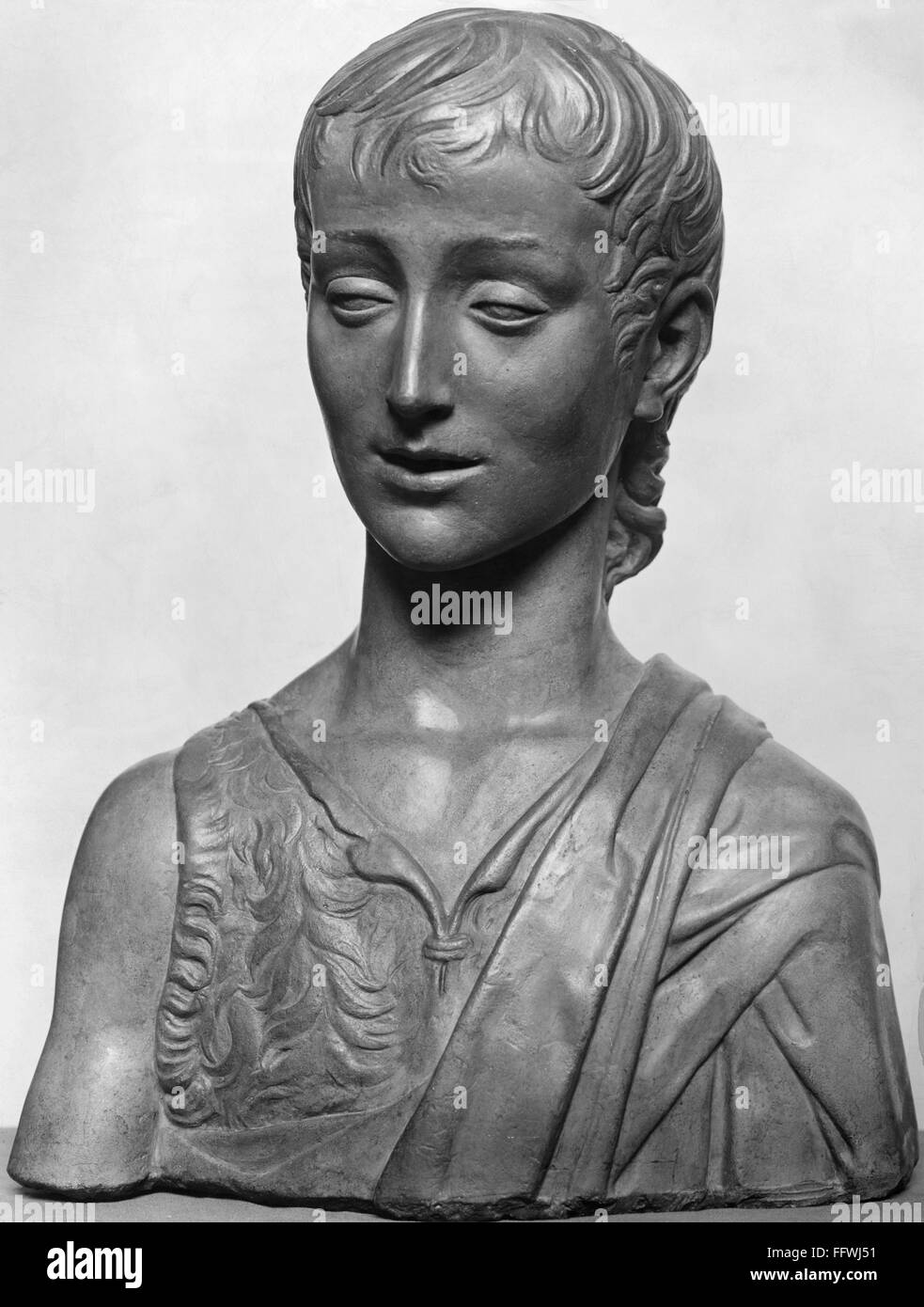 SAINT JOHN THE BAPTIST. /nPortrait bust of John the Baptist as a boy ...