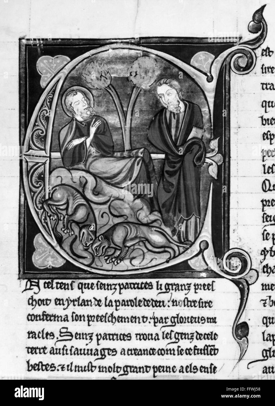 SAINT PATRICK (389-461). /nPatron Saint of Ireland. Iluminated initial ...