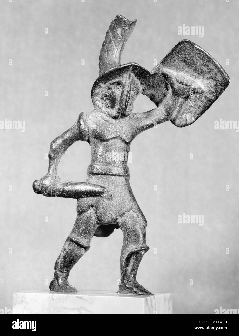 ROME: GLADIATOR FIGURE. /nBronze figure of a Roman gladiator of the ...