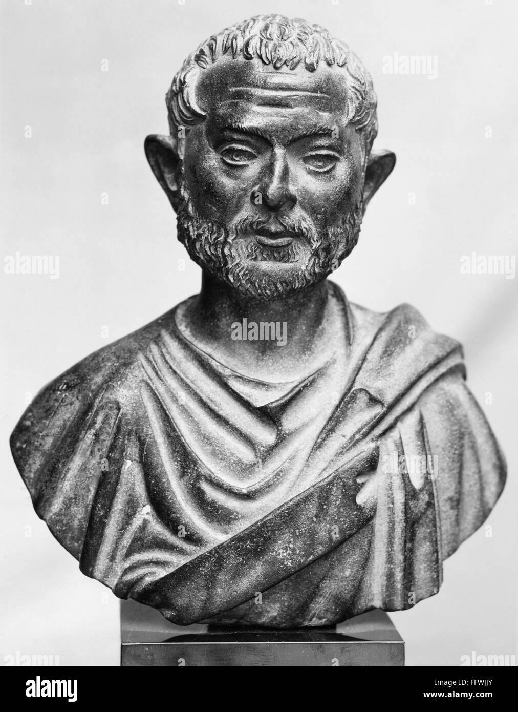 ROME: BRONZE BUST. /nRoman portrait bust of a man. Bronze, first half ...
