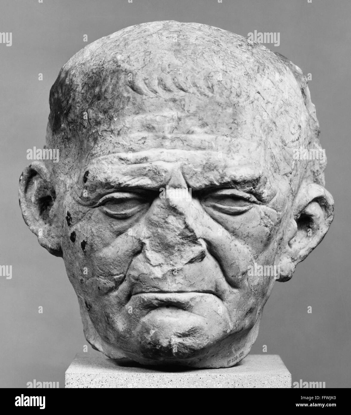 ROME: HEAD OF A MAN. /nRoman portrait bust of a man. Marble, second ...