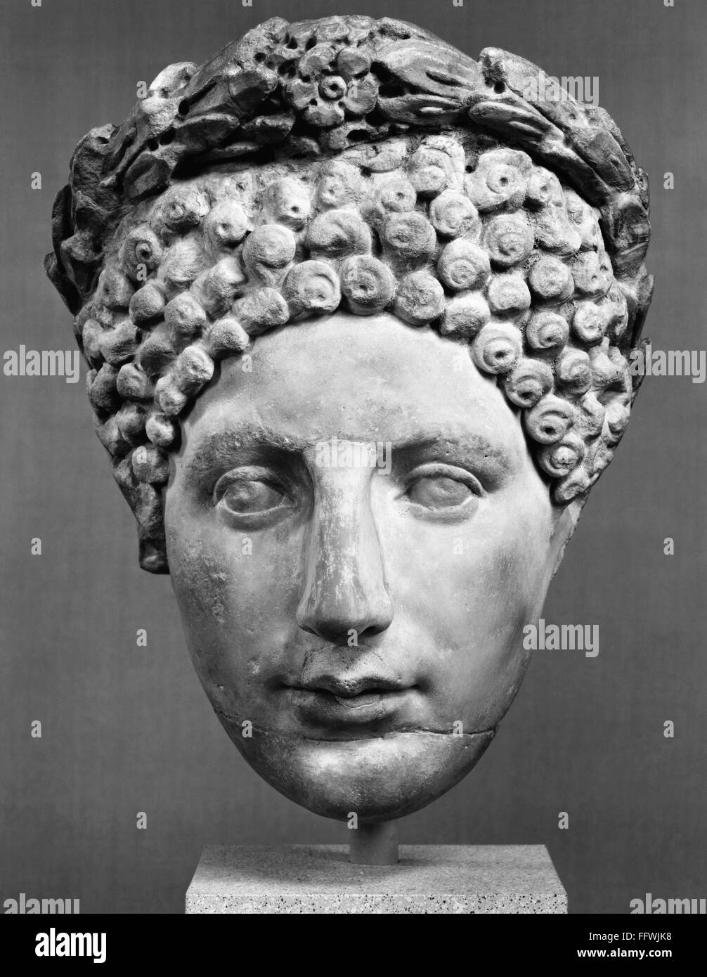 ROME: HEAD OF A WOMAN. /nRoman head of an aristocratic woman. Marble ...