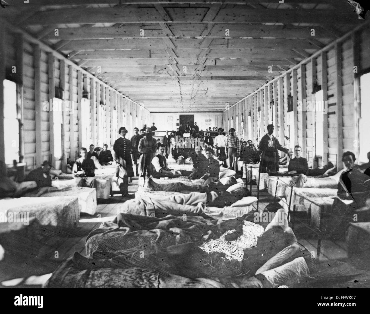 CIVIL WAR: HOSPITAL. /nPatients in a ward of a Union Army hospital ...