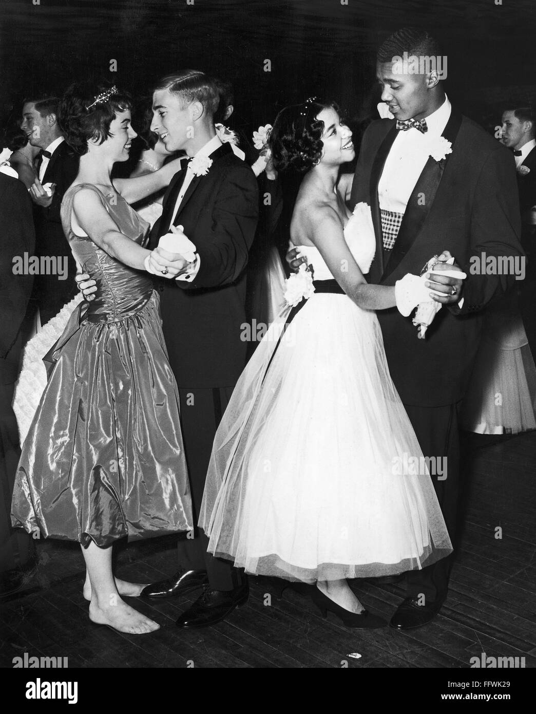 RACIAL INTEGRATION, 1959. /nTwo white students visiting from ...