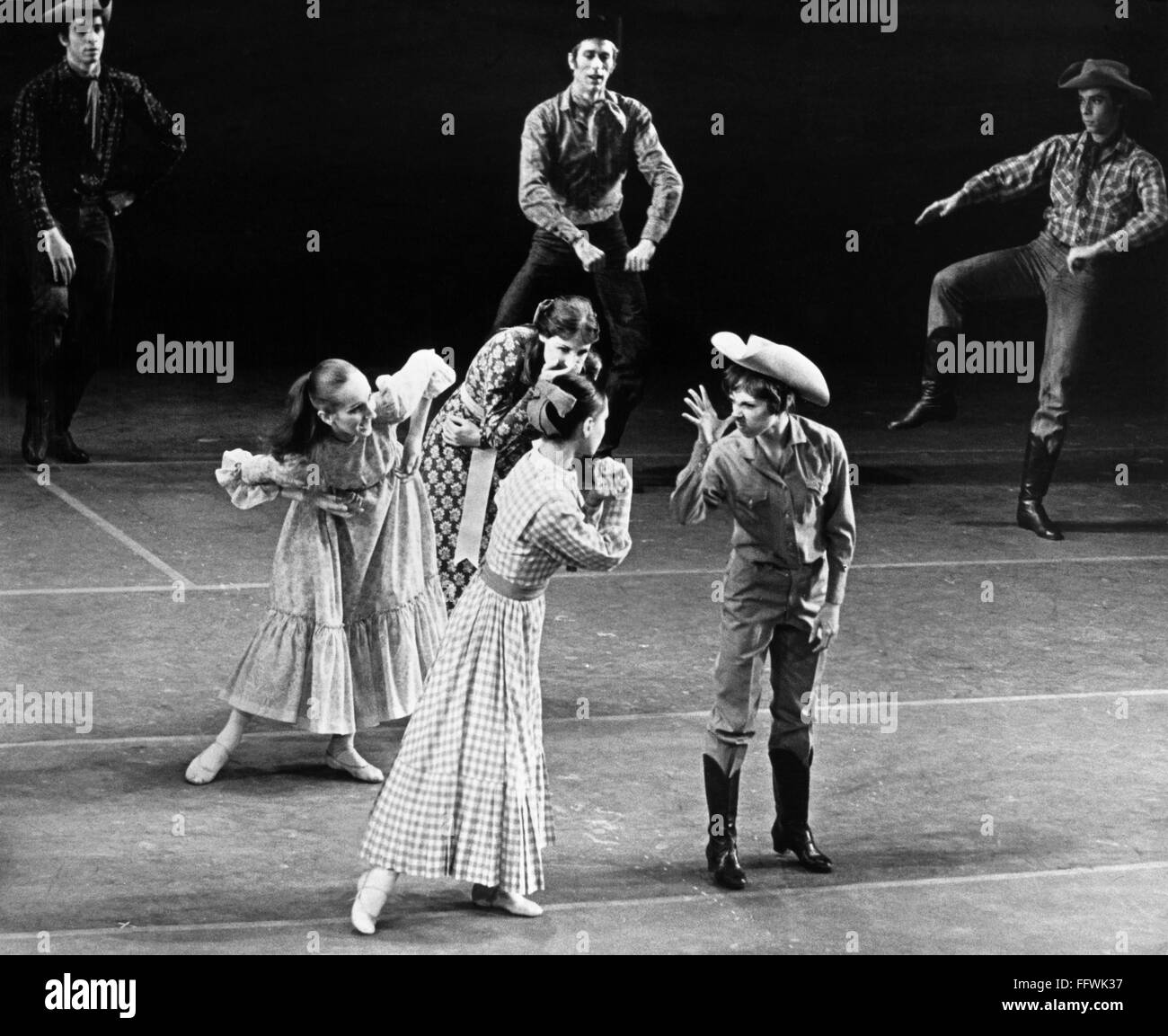 BALLET: RODEO. /nScene from an American Ballet Theatre production of ...