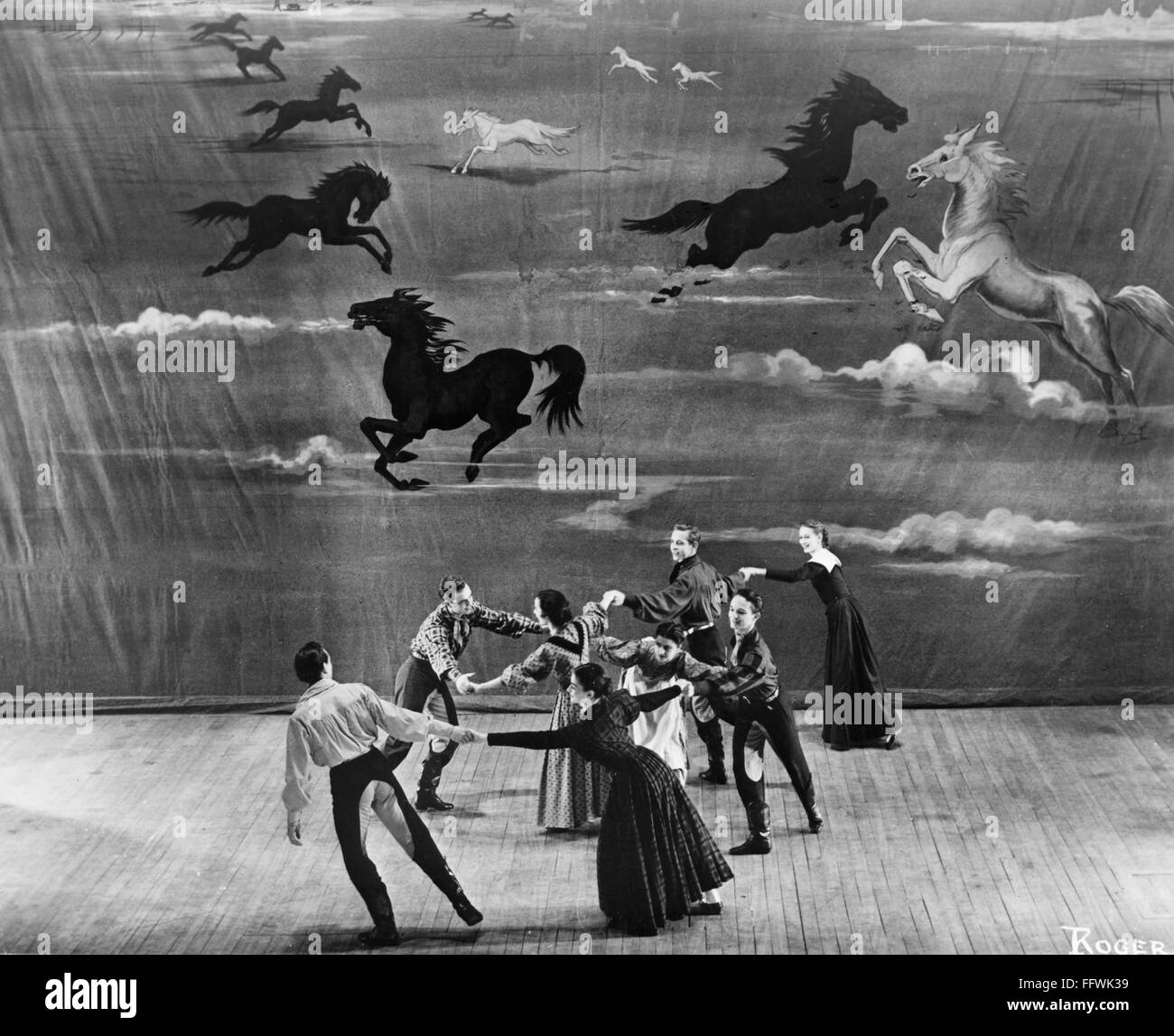 BALLET: RODEO. /nScene from an American Ballet Theatre production of ...