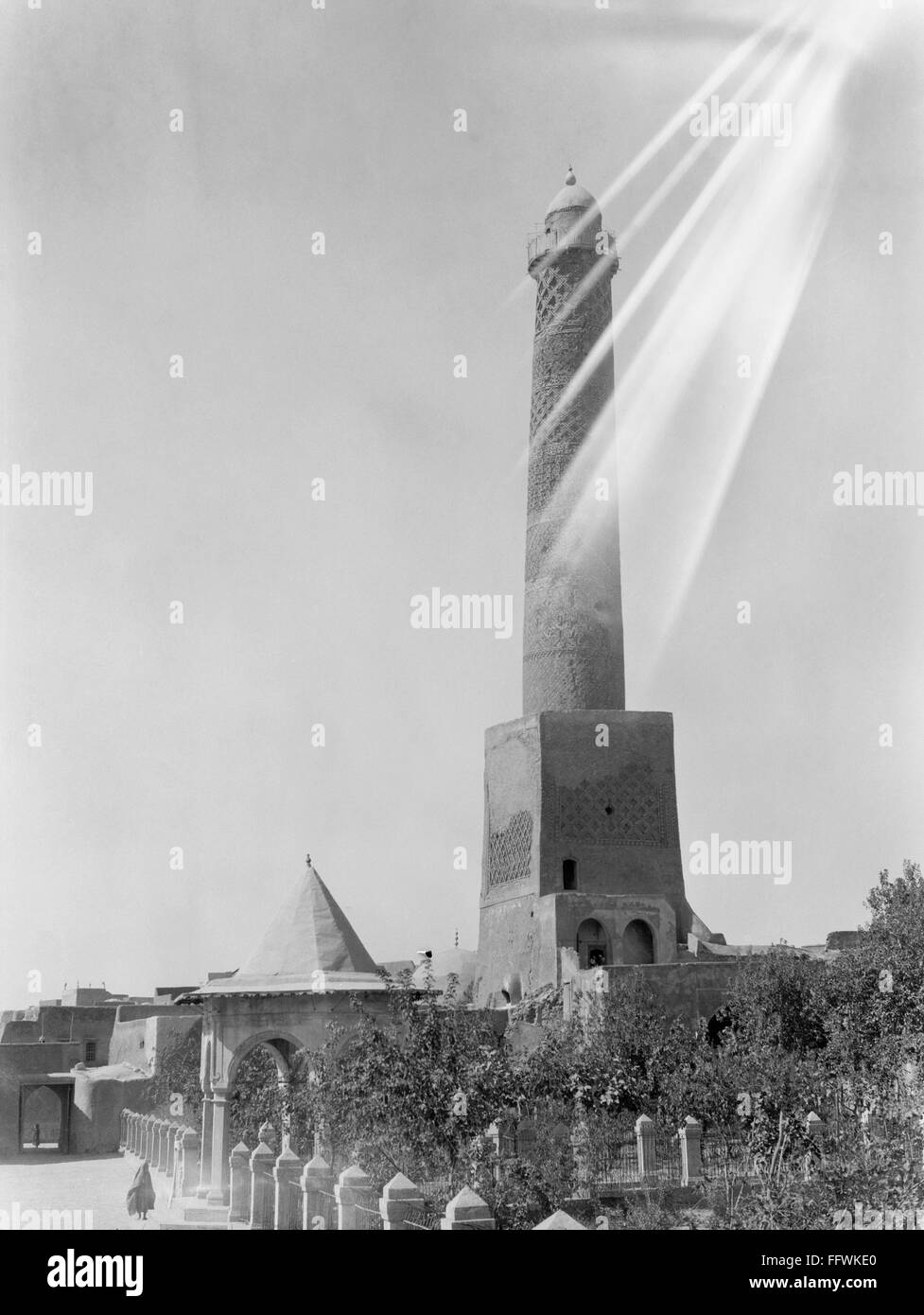 IRAQ: MINARET, c1932. /nMinaret at a mosque in Mosul, Iraq. Photograph ...