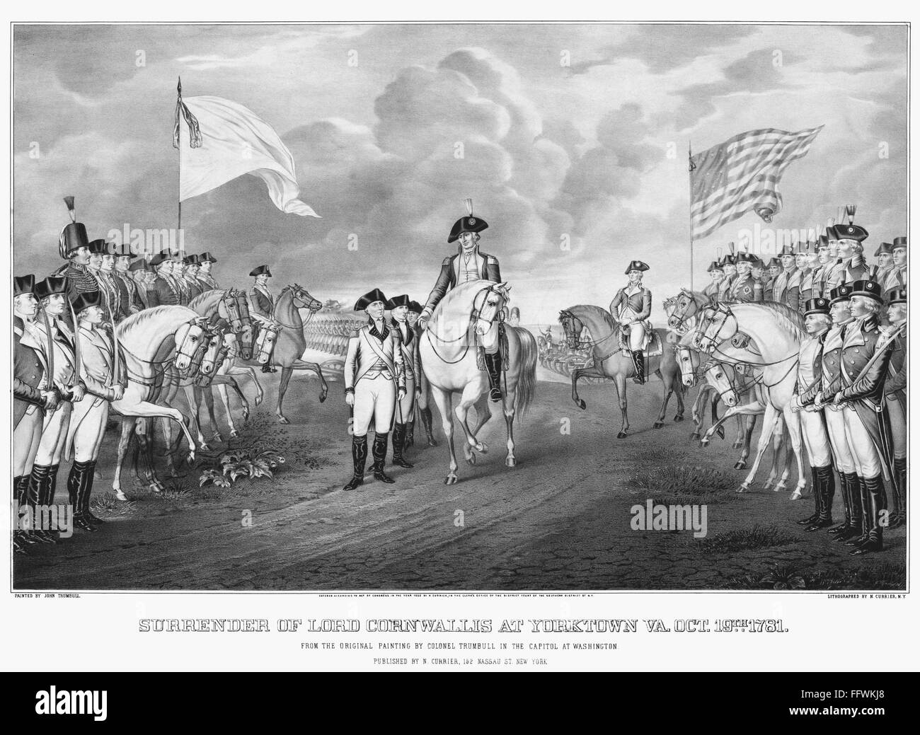 YORKTOWN: SURRENDER, 1781. /nThe British surrender at Yorktown ...