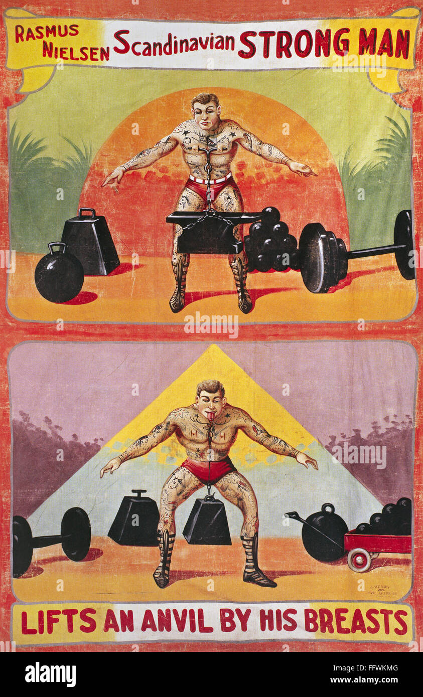 SIDESHOW POSTER, c1945. /nAmerican sideshow poster by Nieman Eisman ...