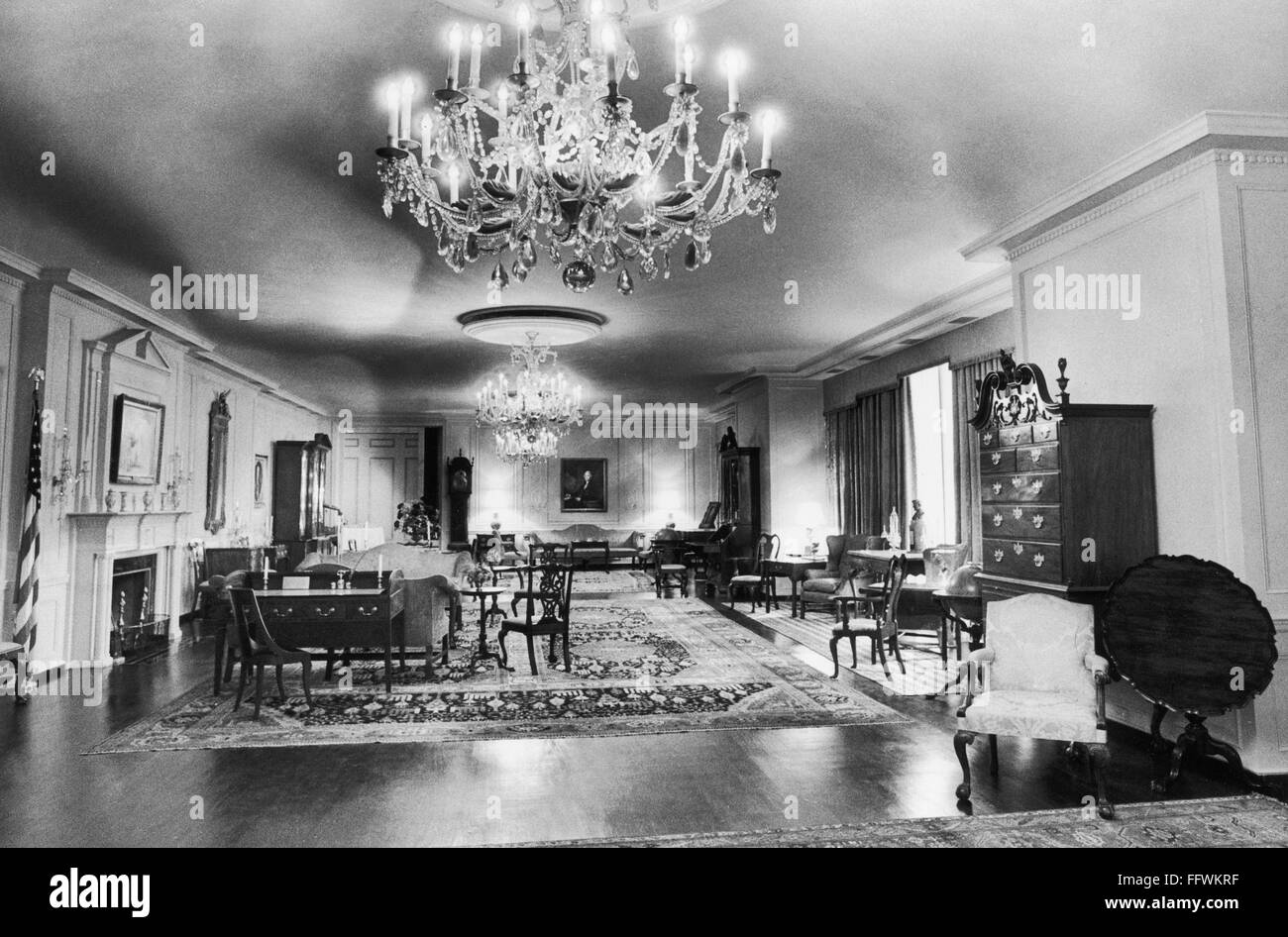 STATE DEPARTMENT: INTERIOR. /nThe John Quincy Adams drawing room at the ...