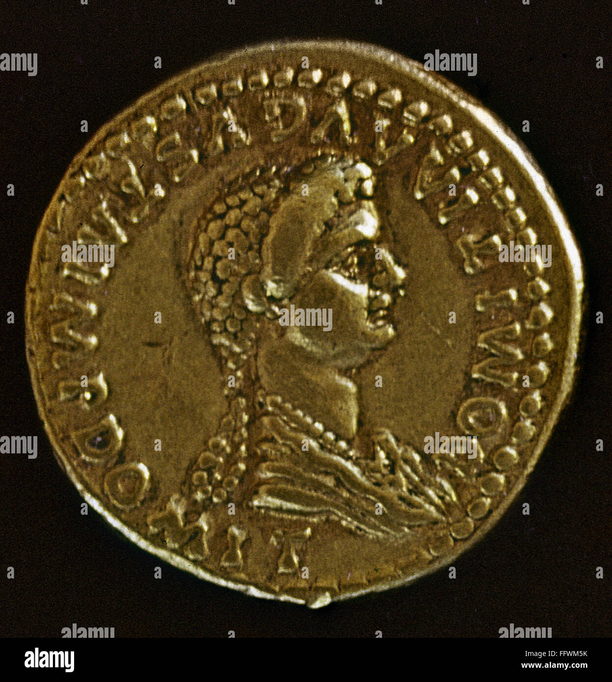 ROMAN COIN: DOMITIA. /nDomitia, wife of the Emperor Domitian, depicted ...