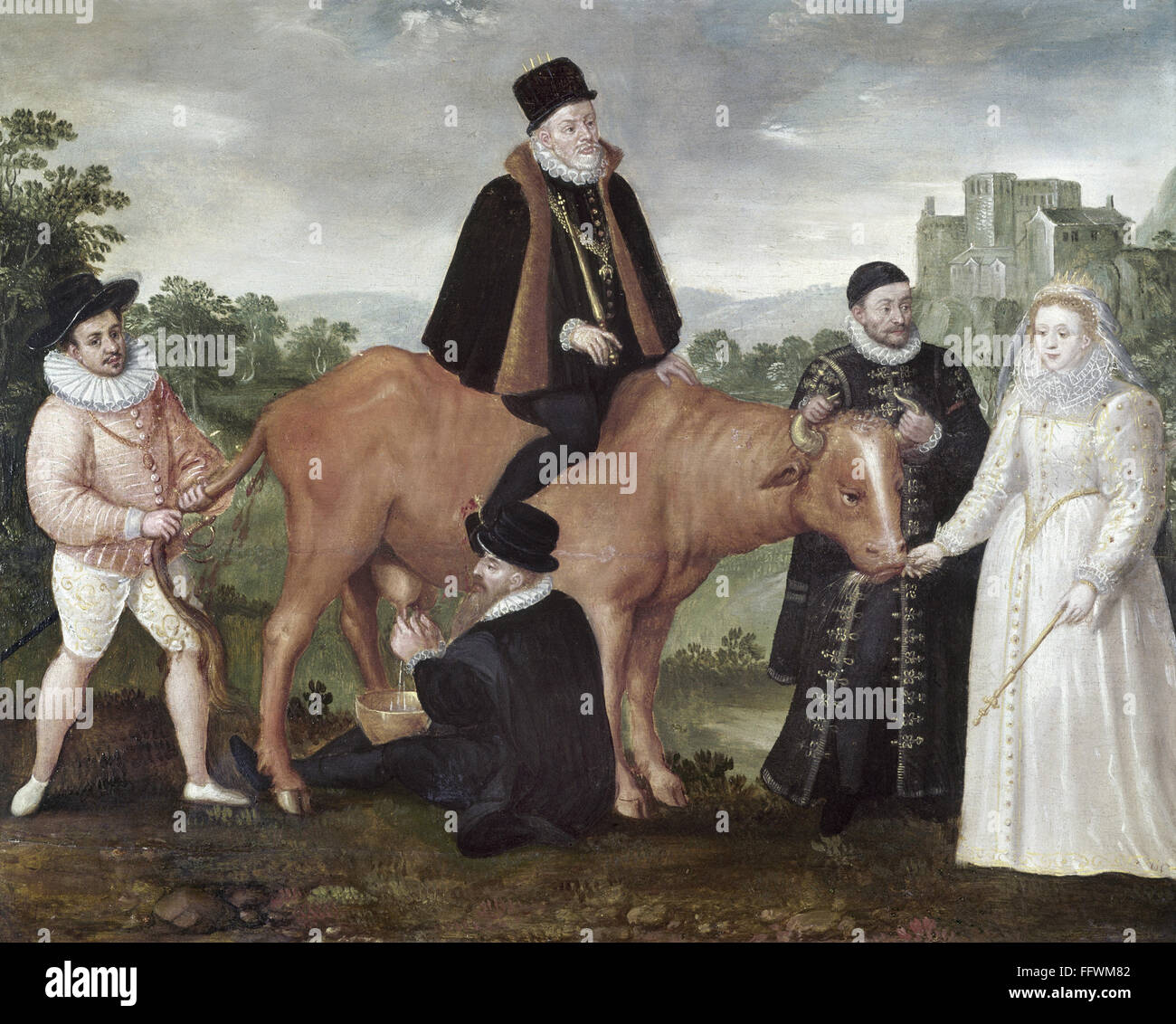 POLITICAL ALLEGORY, c1590. /nFlemish allegory of political climate of ...