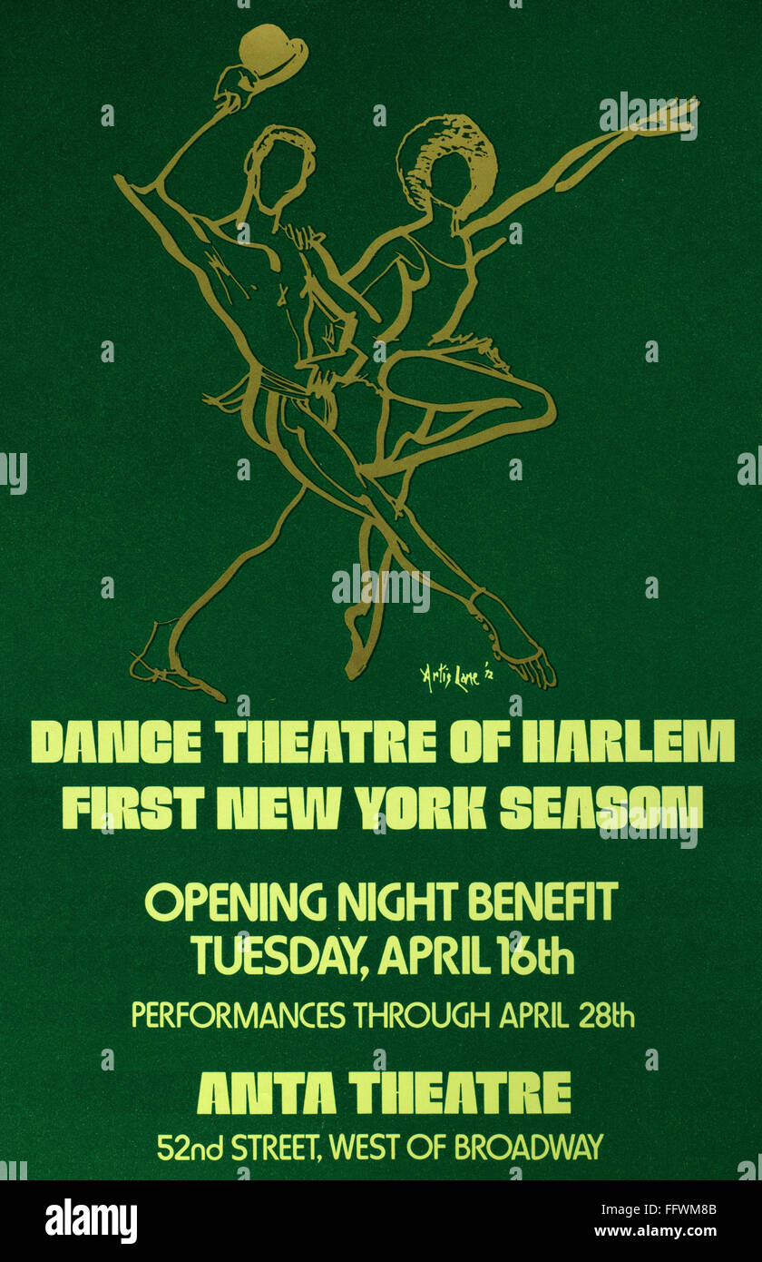 DANCE POSTER, 1974. /nPoster for the Dance Theatre of Harlem, featuring ...